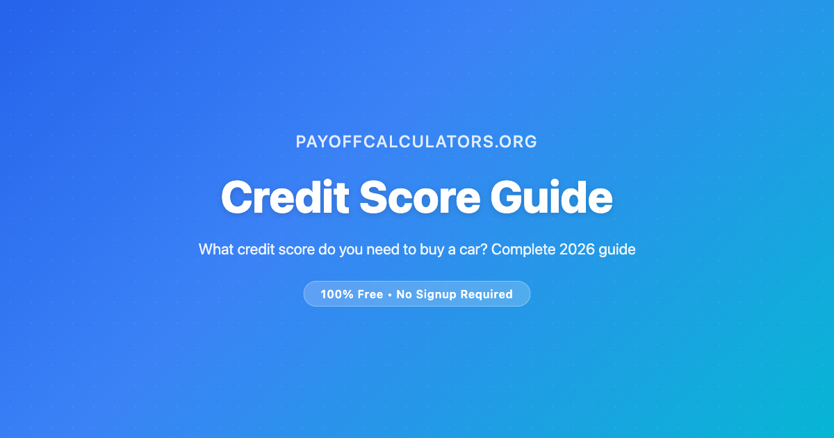 What Credit Score Is Needed to Buy a Car? (2026 Guide ...